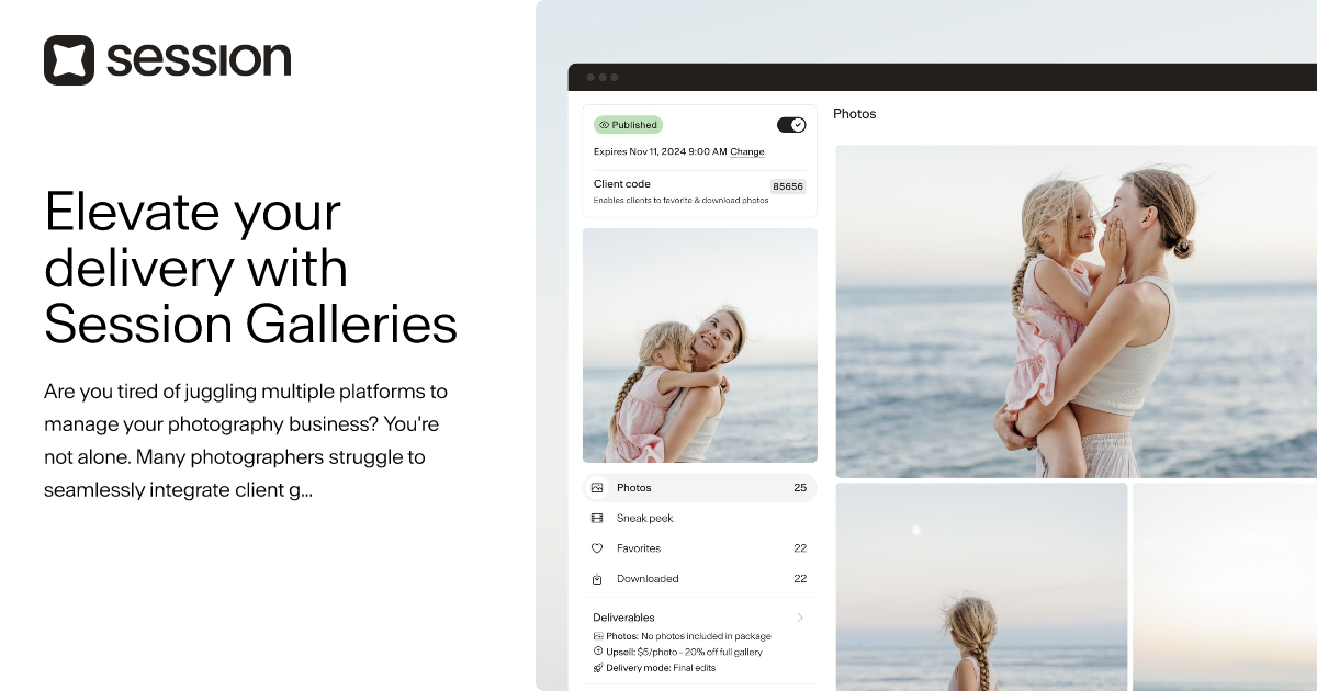 Elevate your delivery with Session Galleries | Session